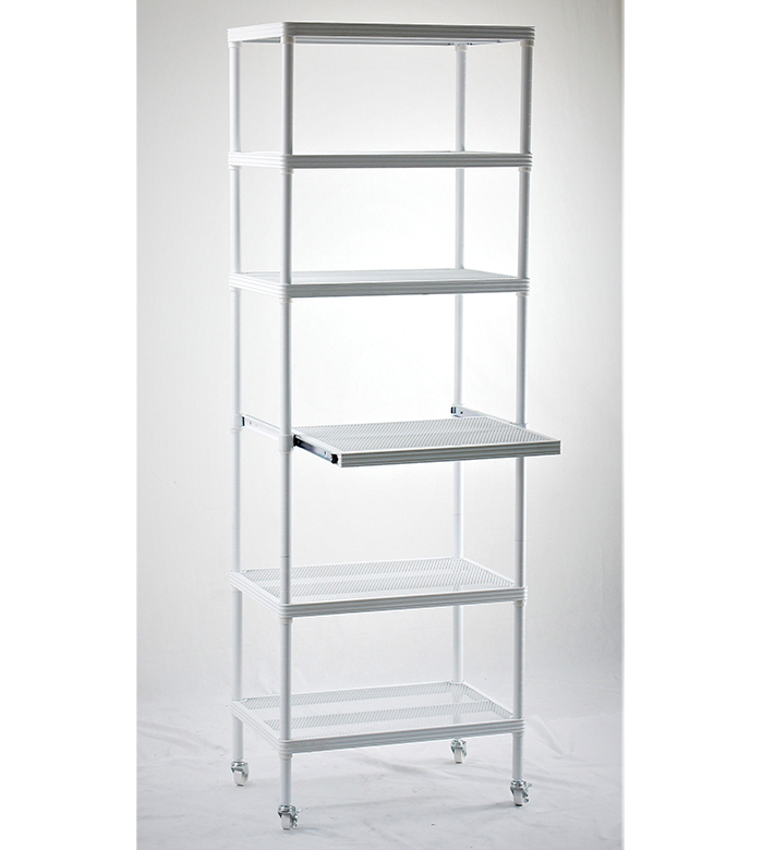 FINE MESH RACK WITH SLIDING SHELF